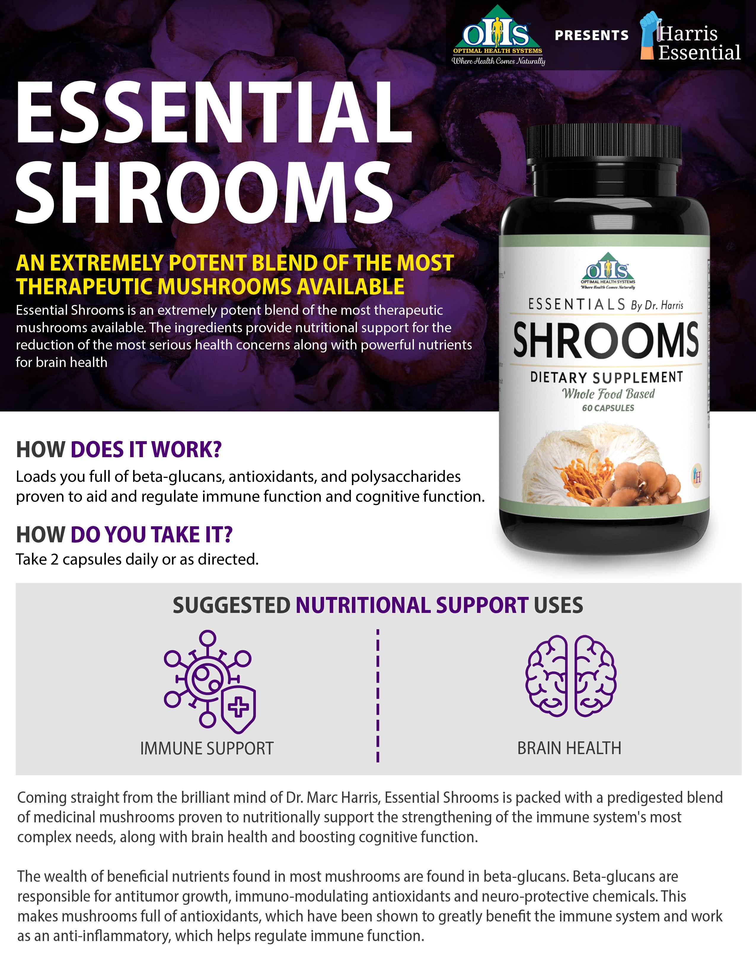 Essential Shrooms | Optimal Health Systems